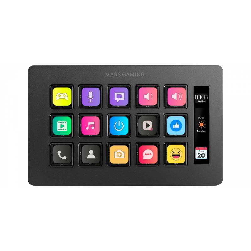 Mars Gaming - Control Panel Slim - Noir