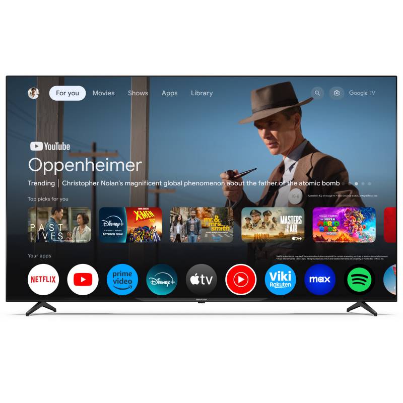 Sharp - Télévision 70" Google TV 4K WiFi - Noir